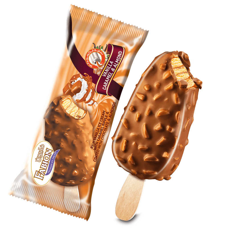 Fabion Vanilla Caramel & Almond Premium Stick Ice Cream - Awal Dairy